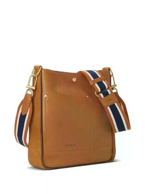 Shinola Grained-leather Cross Body Bag - Brown