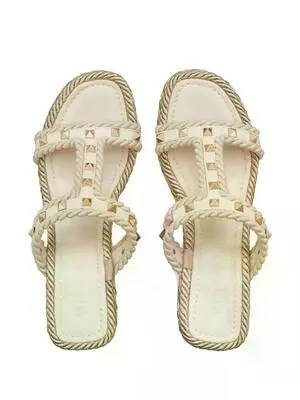 Valentino Garavani Rockstud Torchon 90mm Wedge Sandals