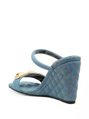 Philipp Plein 110mm Stud-detail Wedge Sandals