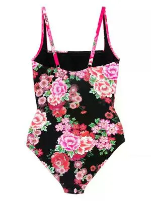 Johnny Was Printed One-piece Swimsuit - Black