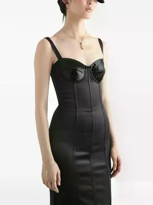 Dolce & Gabbana Paneled Midi Dress - Black