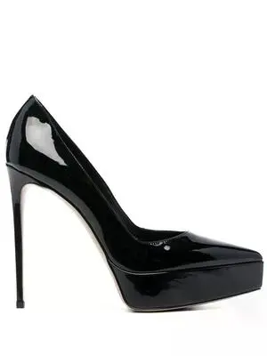 LE SILLA 140mm Uma Patent-leather Platform Pumps - Black