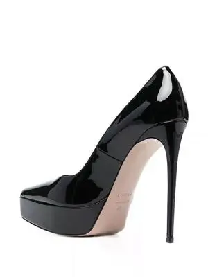 LE SILLA 140mm Uma Patent-leather Platform Pumps - Black