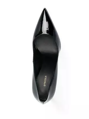 LE SILLA 140mm Uma Patent-leather Platform Pumps - Black