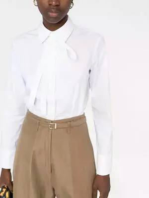 Valentino Garavani Pussy-bow Cotton Shirt - White