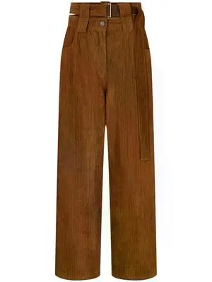 STUDIO TOMBOY Corduroy Press-creased Trousers - Brown