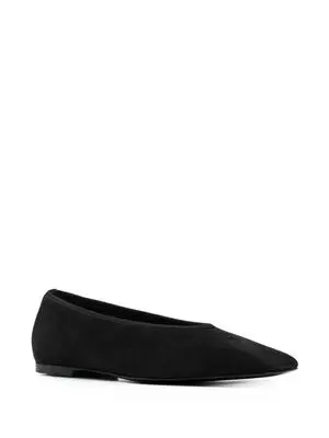 TOTEME Suede Ballerina Flats - Black