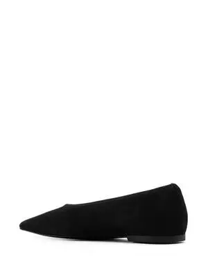 TOTEME Suede Ballerina Flats - Black