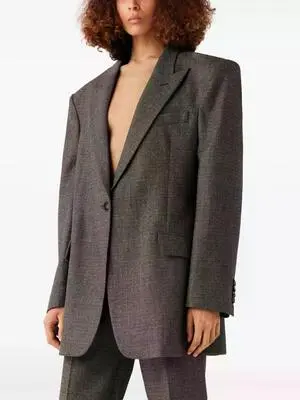 Stella McCartney Single-breasted Houndstooth Blazer