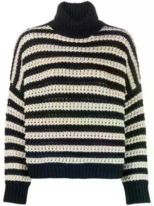 Brunello Cucinelli Stripe-print Turtleneck Jumper