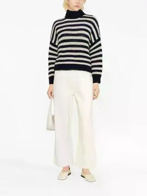Brunello Cucinelli Stripe-print Turtleneck Jumper