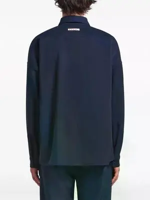 Marni Logo-patch Virgin-wool Shirt