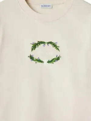 Burberry Logo-embroidered Cotton T-shirt