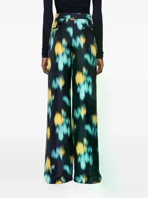 LANVIN Abstract-print Wide-leg Trousers