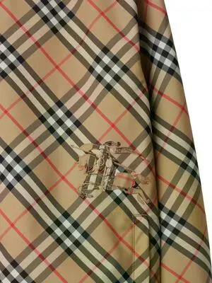 Burberry Check Reversible Zip-front Hooded Jacket - Brown