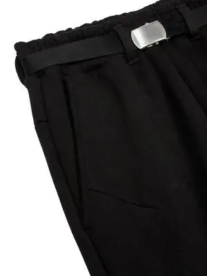 STUDIO TOMBOY Belted French-terry Trousers
