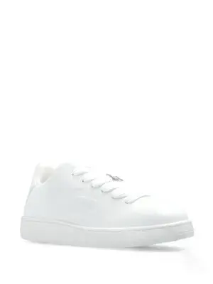 Burberry Twisted Metal Detail Leather Sneakers