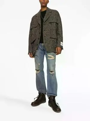Dolce & Gabbana Ripped Slim-fit Jeans - Blue