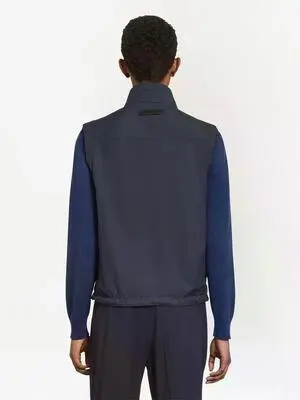 Zegna Reversible Zip-up Vest - Blue