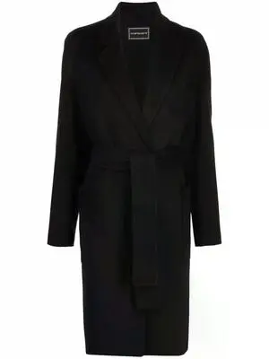10 CORSO COMO Belted Single-breasted Coat - Black