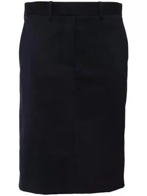 Helmut Lang Straight Wool Skirt