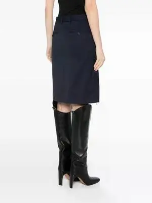 Helmut Lang Straight Wool Skirt