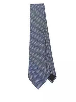 Zegna Jacquard Silk Tie - Blue