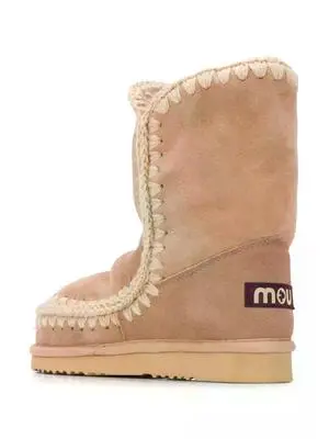 Mou Woven Detail Boots - Neutrals
