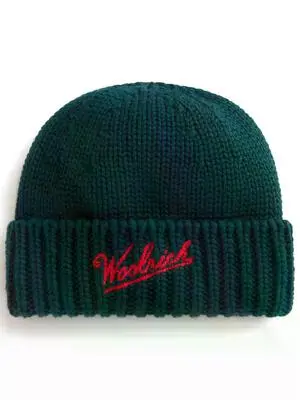 Woolrich Logo-embroidered Beanie - Green