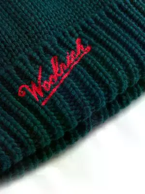 Woolrich Logo-embroidered Beanie - Green