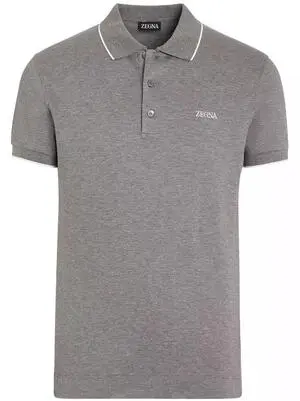Zegna Short-sleeve Polo Shirt - Grey