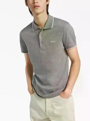 Zegna Short-sleeve Polo Shirt - Grey