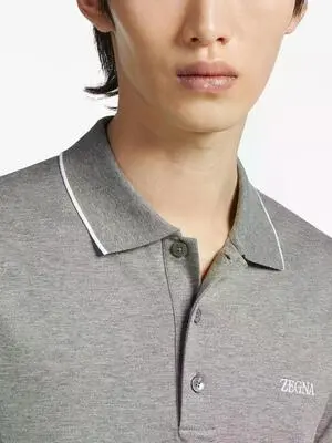 Zegna Short-sleeve Polo Shirt - Grey