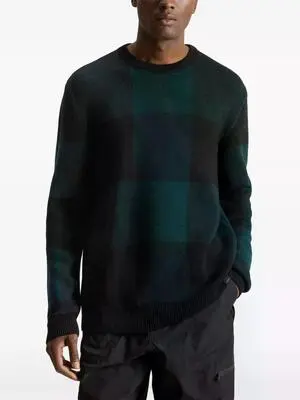 Woolrich Check-pattern Virgin Wool Sweater - Green