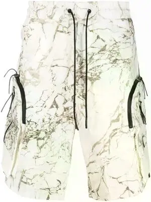 A-COLD-WALL* Marble-print Shorts - Neutrals