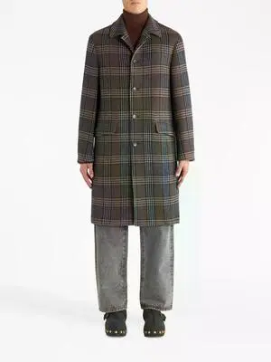 Etro Plaid Check Pattern Coat