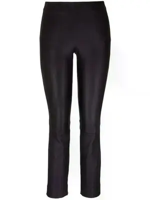 Vince Leather Slim-cut Trousers