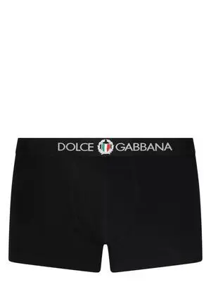 Dolce & Gabbana Logo-print Cotton Boxers - Black