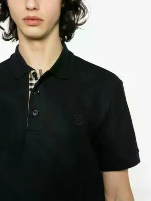 Burberry Monogram-motif Polo Shirt - Blue