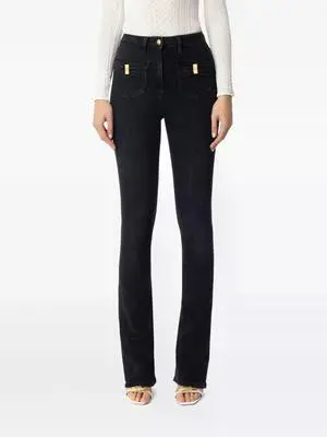 Elisabetta Franchi Logo-plaque Bootcut Jeans
