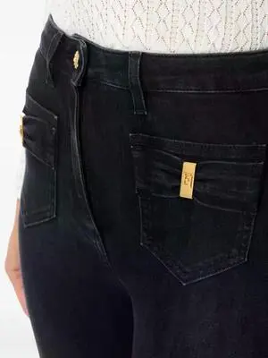 Elisabetta Franchi Logo-plaque Bootcut Jeans