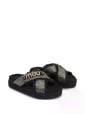 Mou Frayed-strap Platform Sandals