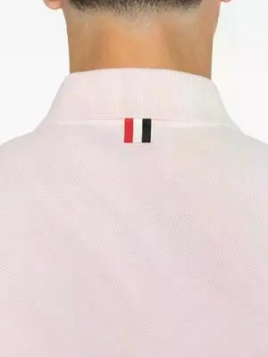 Thom Browne Pique 4-bar Polo Shirt - Pink