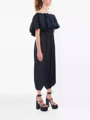 PARLOR Off-shoulder Jumpsuit With Elasticated Waistband And Ankles