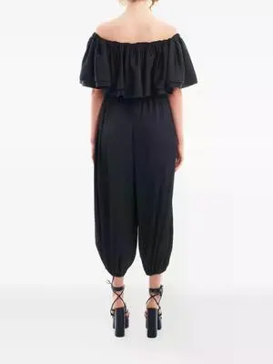 PARLOR Off-shoulder Jumpsuit With Elasticated Waistband And Ankles