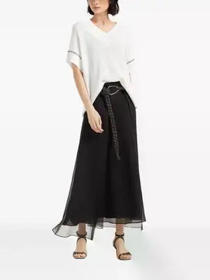 Brunello Cucinelli Monili Trim T-shirt - White