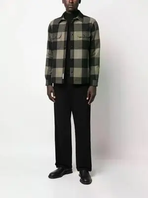 Woolrich Plaid Check Quilted Shirt Jacket