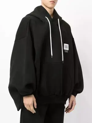 FUMITO GANRYU Cape-sleeve Drawstring Hoodie