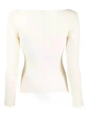 BASERANGE Scallop-edge Organic Cotton Sweater