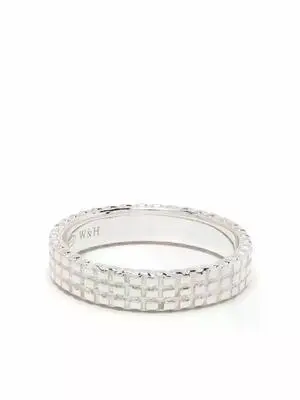 WOUTERS & HENDRIX Chain-texture Band Ring - Silver